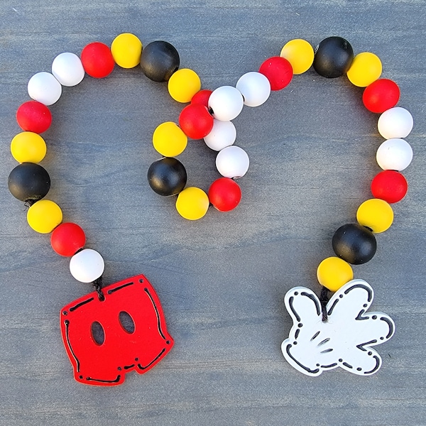 Mickey Mouse Inspired Beads - Etsy