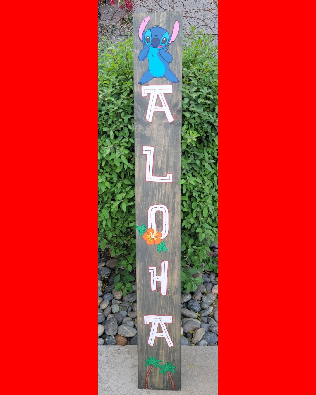 Stitch Aloha Porch Sign/leaner - Etsy