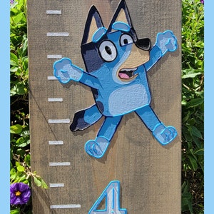 Bluey Dog Growth Chart Porch Sign/leaner - Etsy