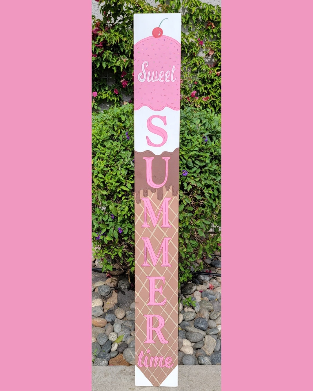 Sweet Summer Time Ice Cream Cone Porch Sign/ Porch Leaner - Etsy