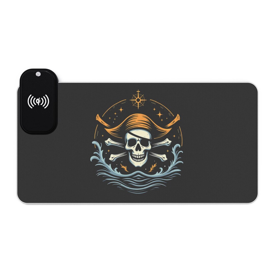 Pirate LED Gaming Mouse Pad, Wireless Charging - Etsy