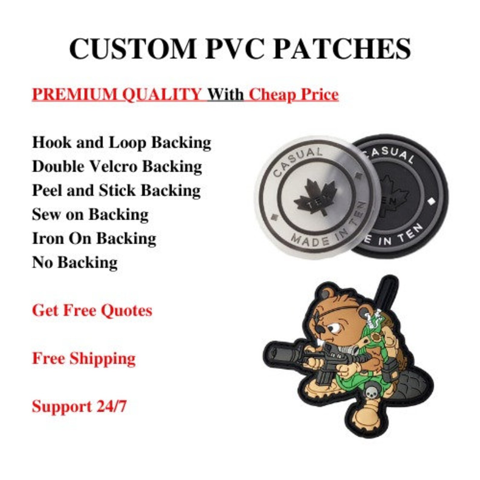 Custom PVC Patches, PVC Patches, Morale Patch, PVC Patch, Silicon Patch ...