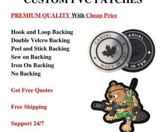 100 Custom 3D PVC Patches. Vinyl Badges. Silicon Label. Rubber Patches ...