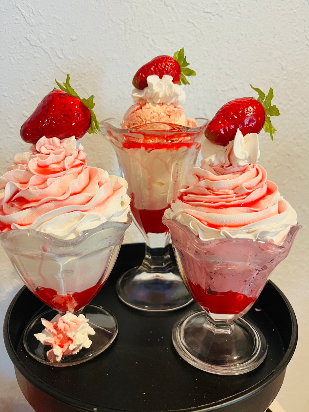 Faux Strawberry Sundae Fake Strawberry Sundae Faux Strawberry Ice