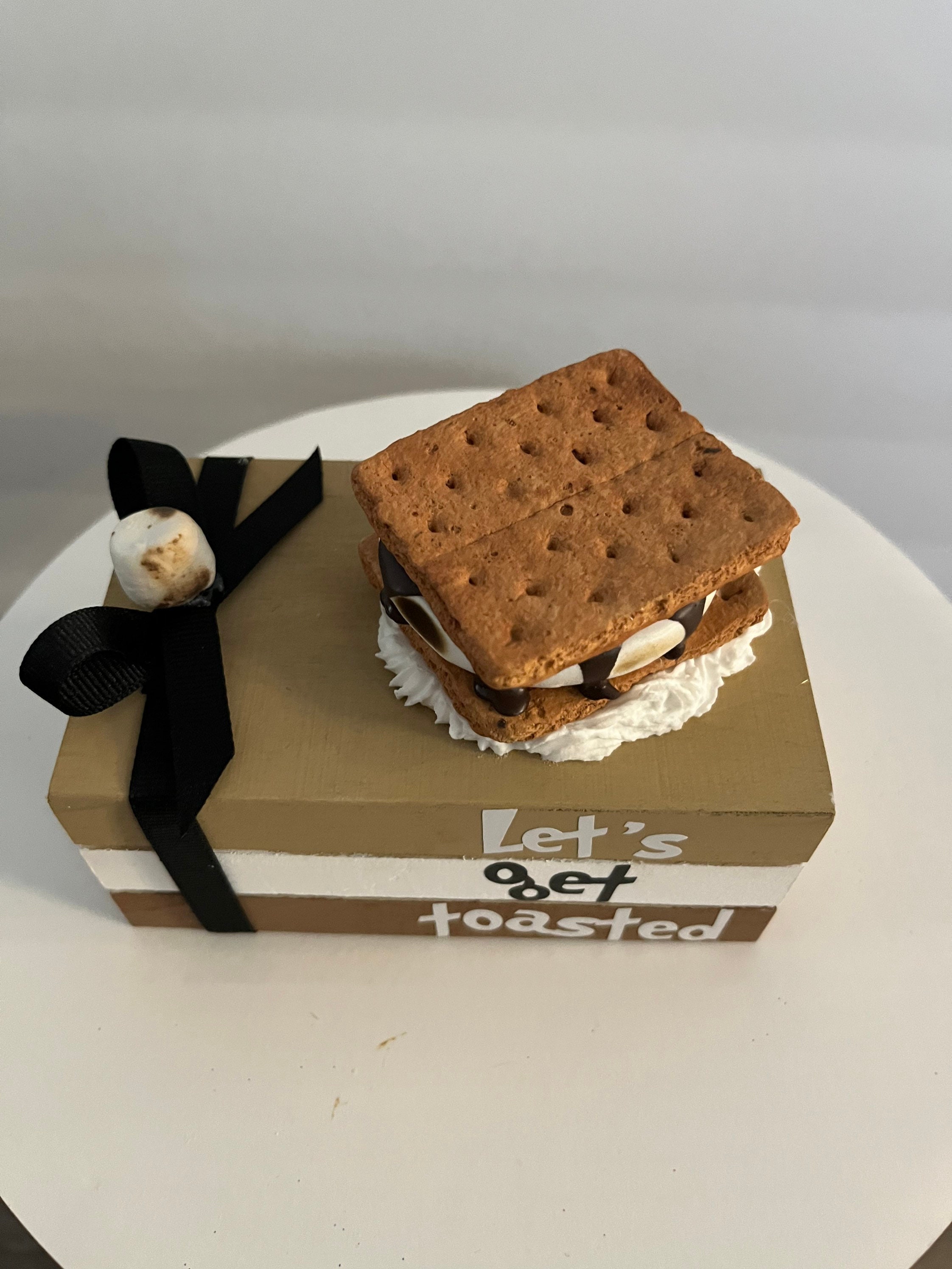 Faux Smore Wood Book Stack Fall Book Stack Fake Smore Wood - Etsy