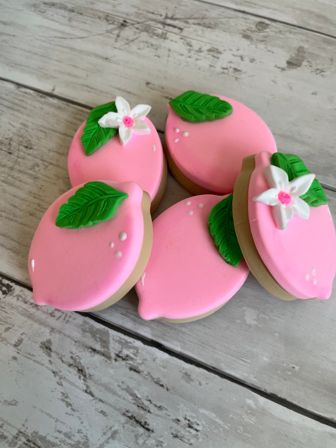 Fake Set of 5 Pink Lemonade Cookies, Faux Set of 5 Pink Lemonade ...