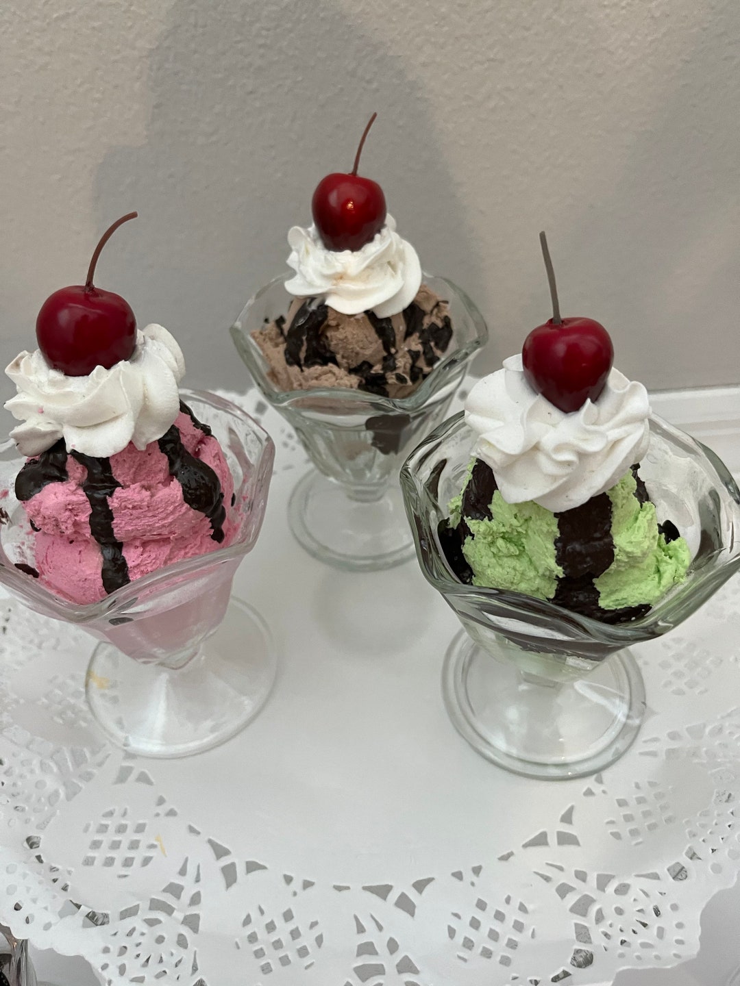 Fake Ice Cream Sundae Ice Cream Bar Ice Cream Tiered Tray - Etsy
