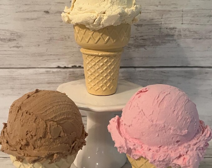 Faux Ice Cream Cone, Fake Ice Cream Cone, Fake Strawberry Ice Cream ...