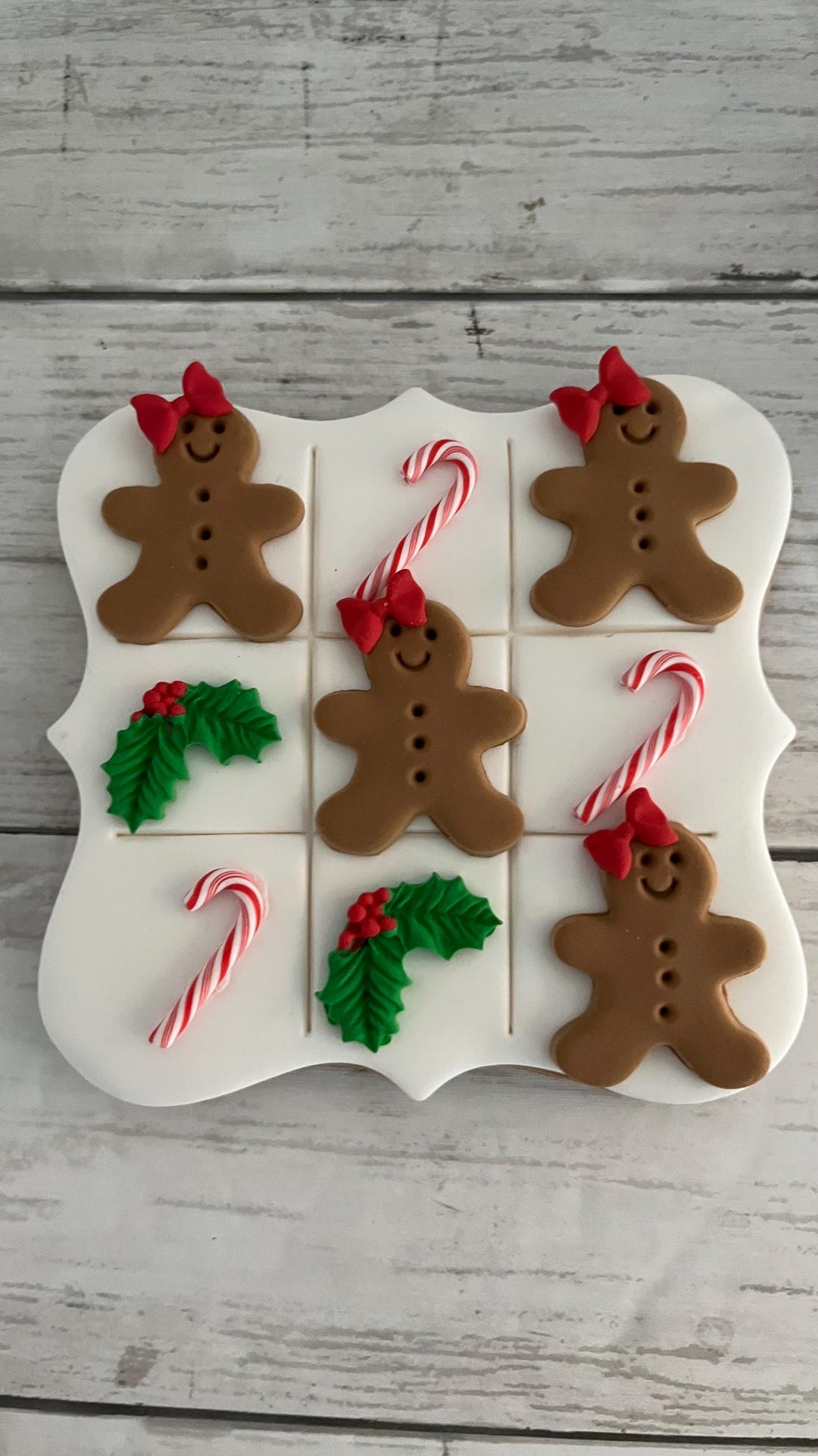 Fake Gingerbread Tic Tac Toe Board: Faux Cookie Decor - Etsy