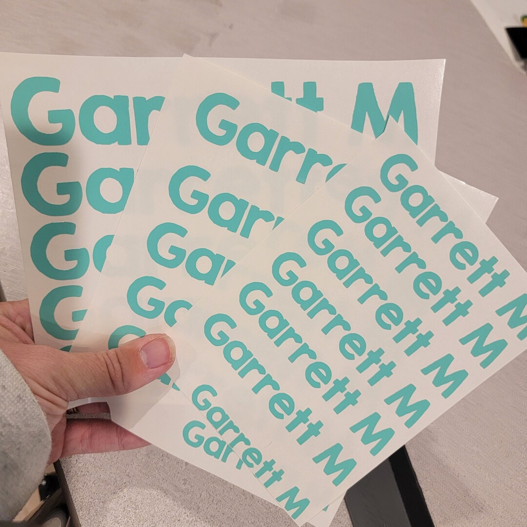 Custom Vinyl Name Tags for School Supplies, Toys, and More - Etsy