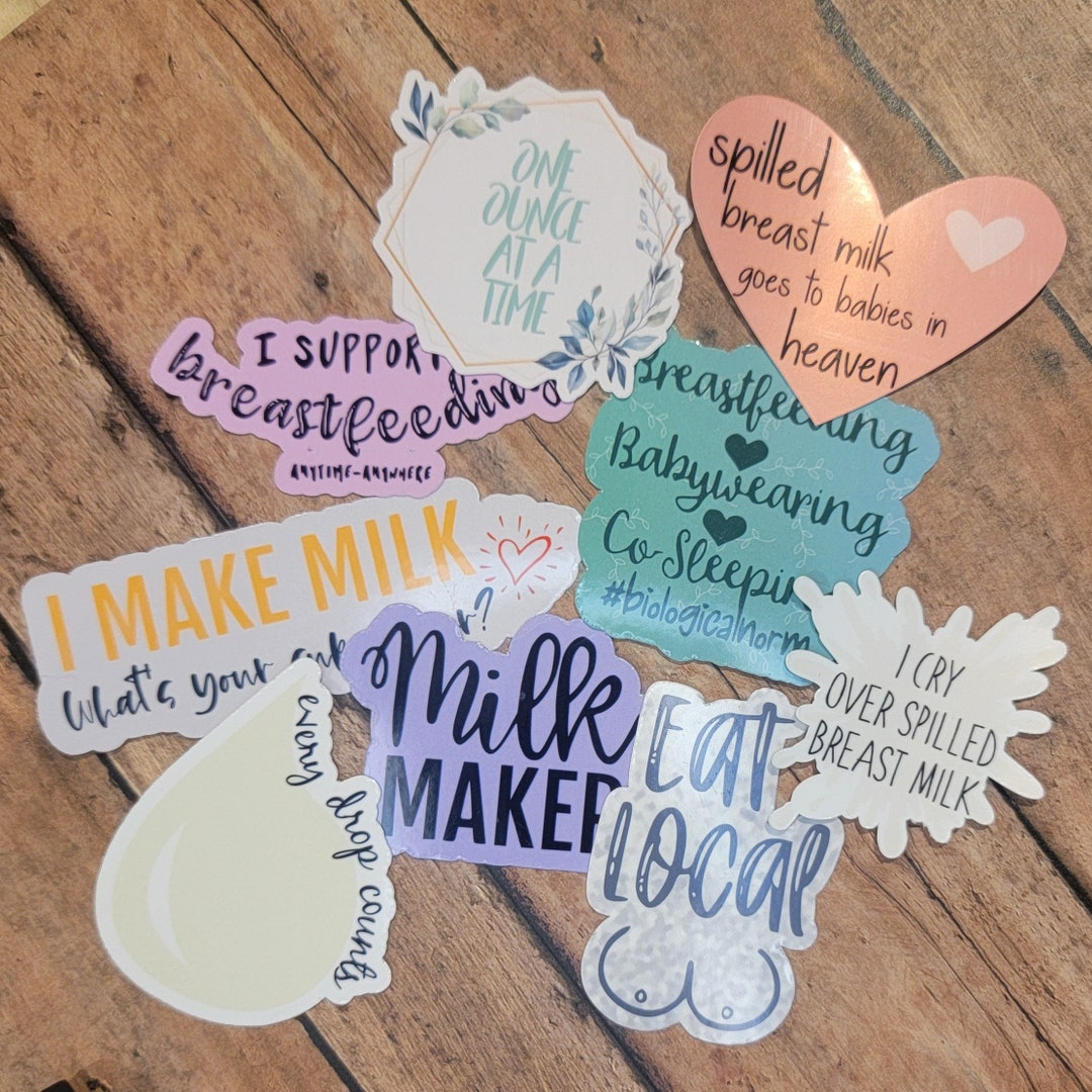 New Mom Love Bundle Breastfeeding Pumping Waterproof Stickers Support ...