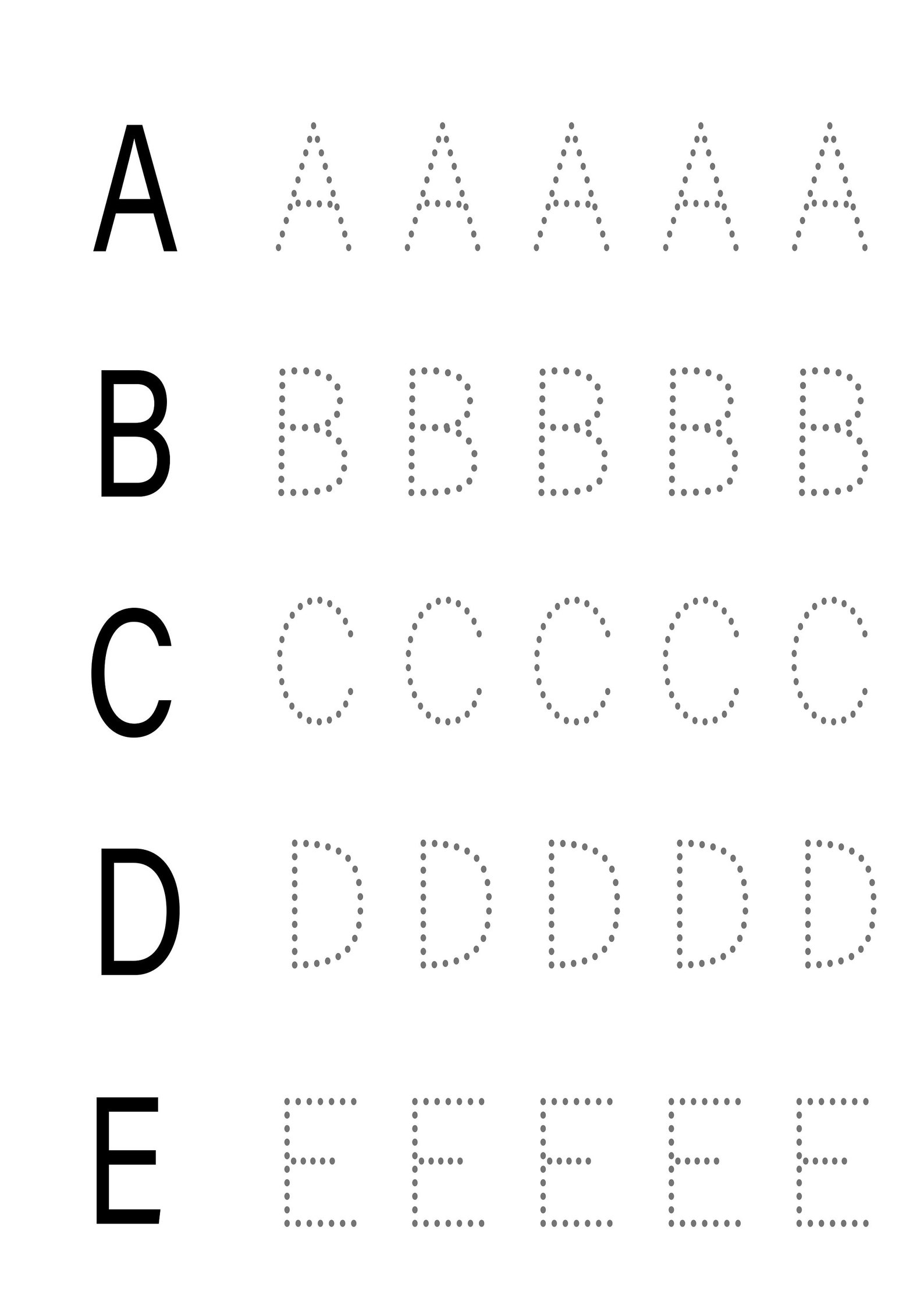 Printable Alphabet Letters Tracing Page, Preschool Worksheets, Dotted ...