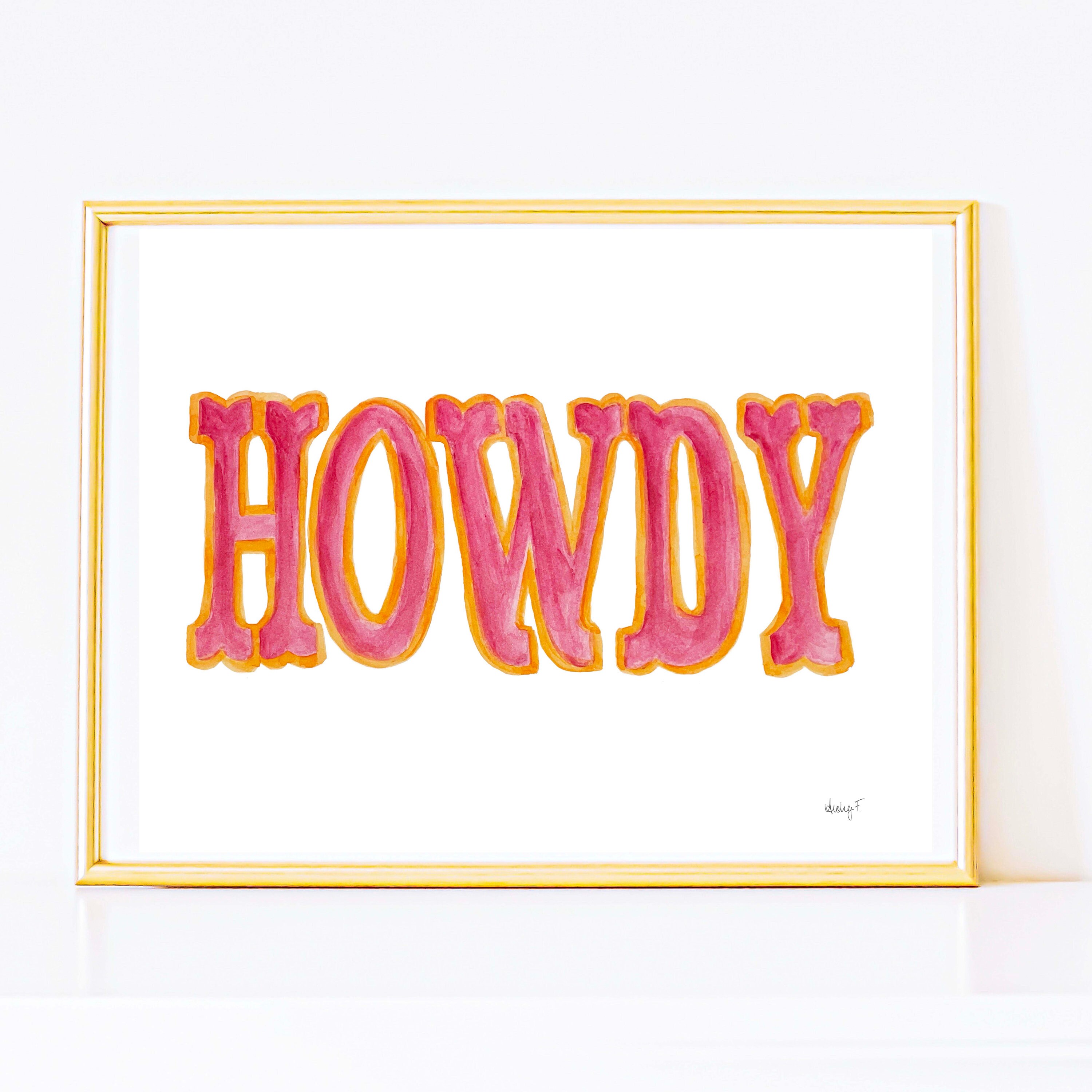 Instant Download Hot Pink howdy Hot Pink and Orange - Etsy