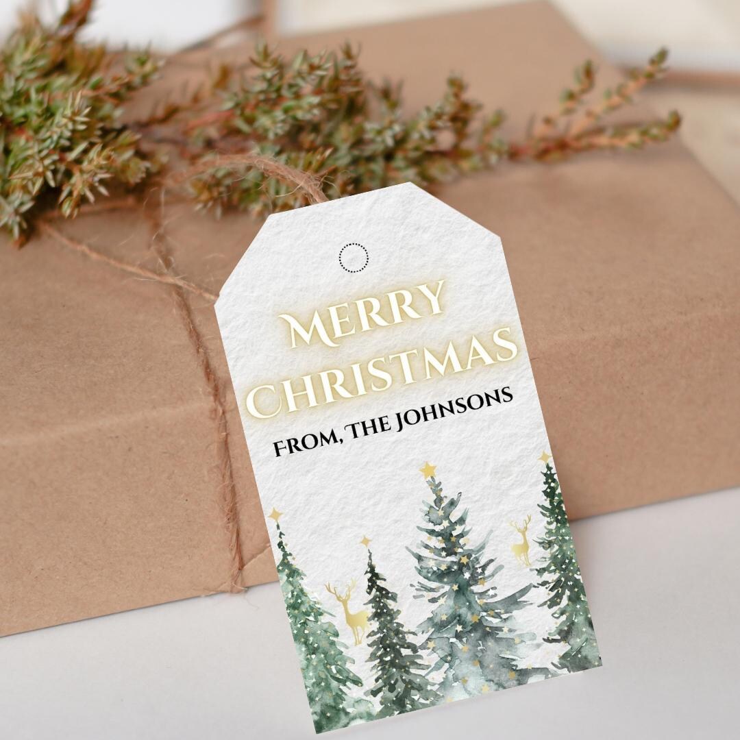 Personalized Printable Christmas Gift Tags Template - Etsy