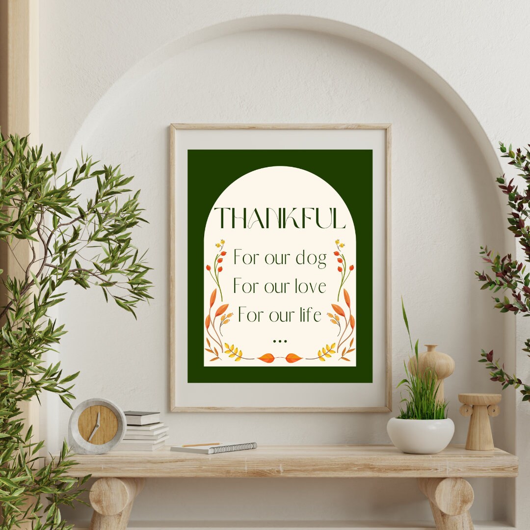 Thankful Printable Art - Etsy