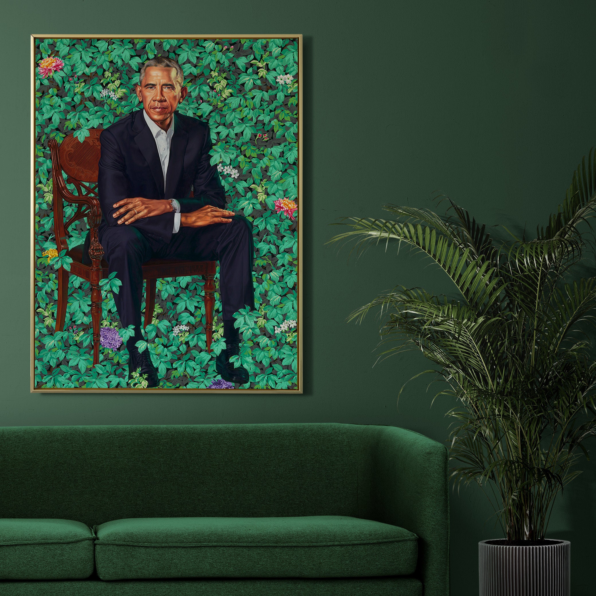 Kehinde Wiley Print, Barack Obama, Portrait of Barack Obama - Etsy