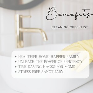 Cleaning Checklist Daily House Chore List Cleaning Routine Home ...