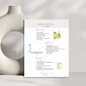 Daily Ritual Daily Routine Checklist Printable Ritual for Adult Self ...