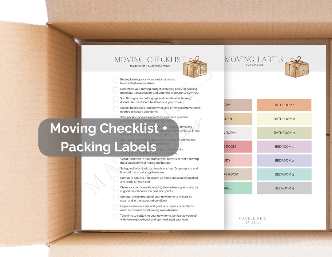 Moving Checklist Stress Free Relocation Moving Out Guide New Home ...