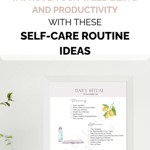 Daily Ritual Daily Routine Checklist Printable Ritual for Adult Self ...