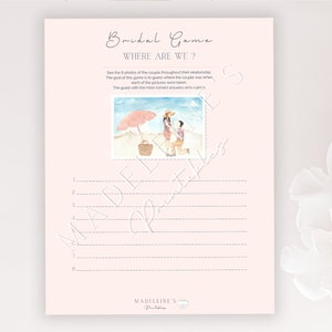 Where Were the Bride and Groom Bridal Shower Game Fun Bride and Groom ...