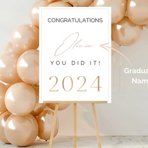 Highschool Graduation 2024 Welcome Sign Custom Name Grad Party Sign ...