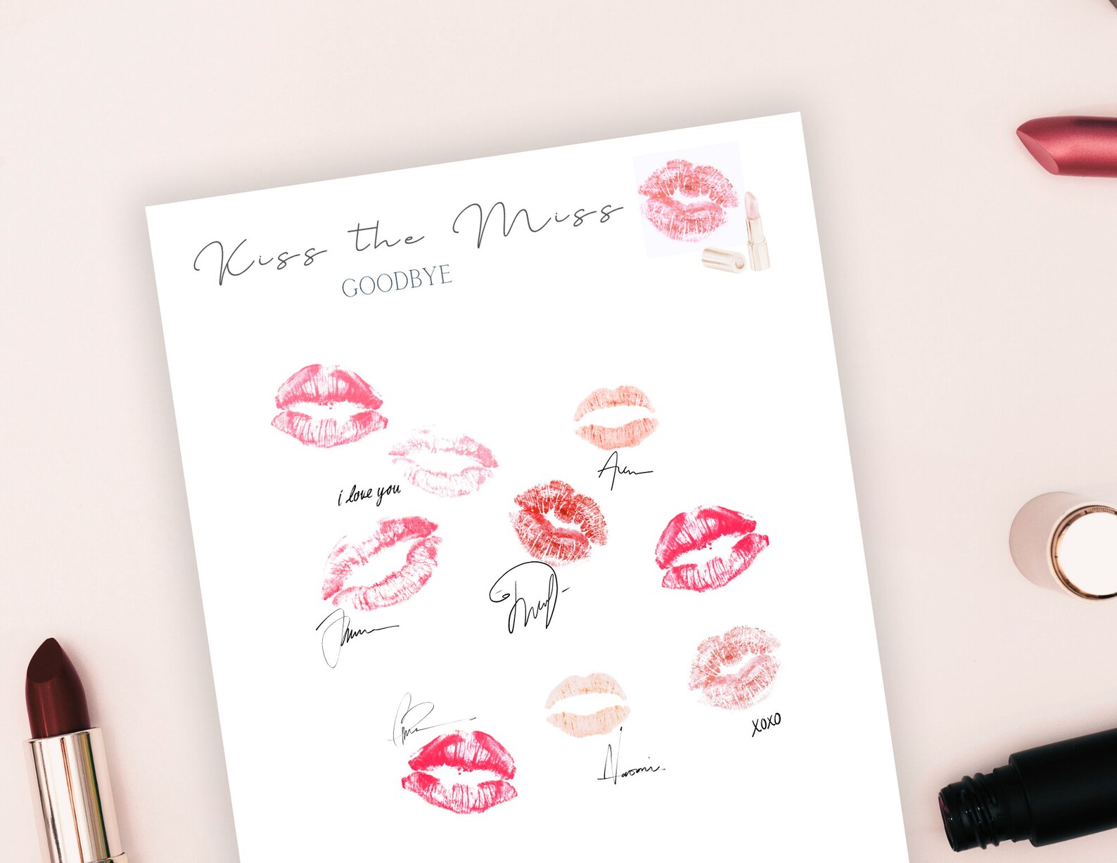 Kiss the Miss Goodbye Game Bachelorette Party Game Bridal Shower Miss ...