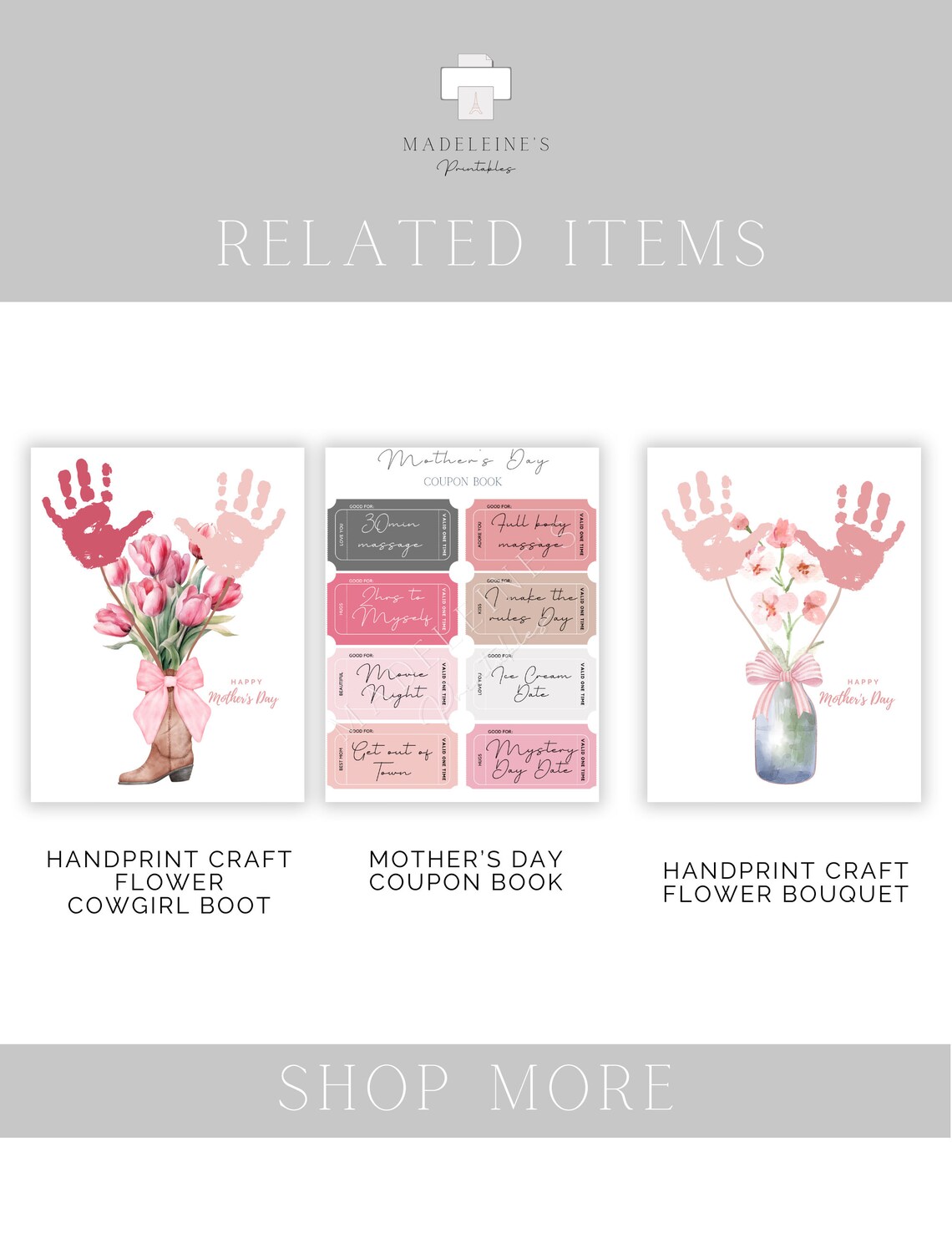 Mother's Day Poem Custom Keepsake Craft Baby Handprint Footprint Gift ...