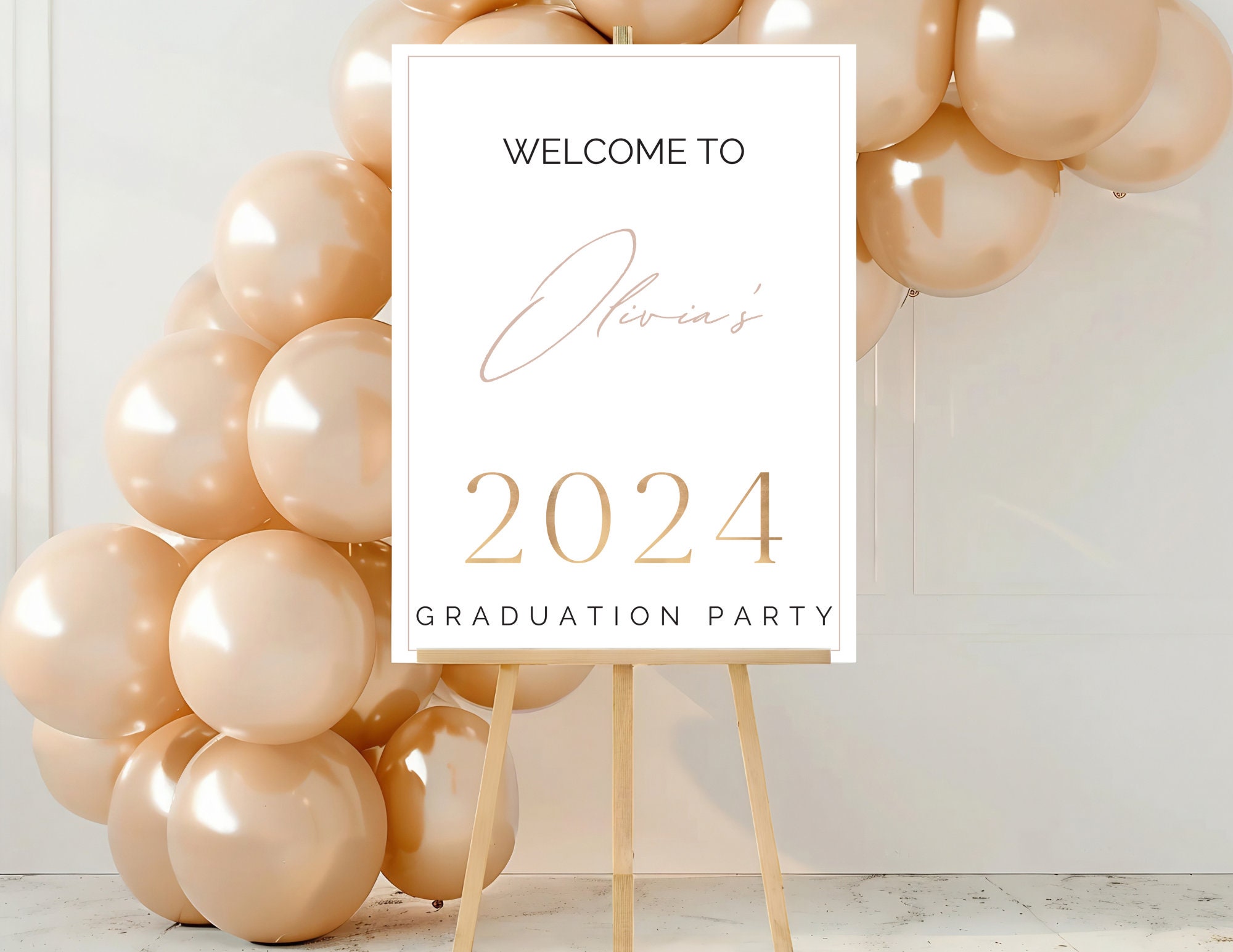 Highschool Graduation 2024 Welcome Sign Custom Name Grad Party Sign ...