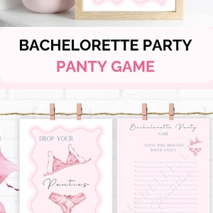 Bachelorette Panty Game Bridal Lingerie Guessing Game Bridal Shower ...