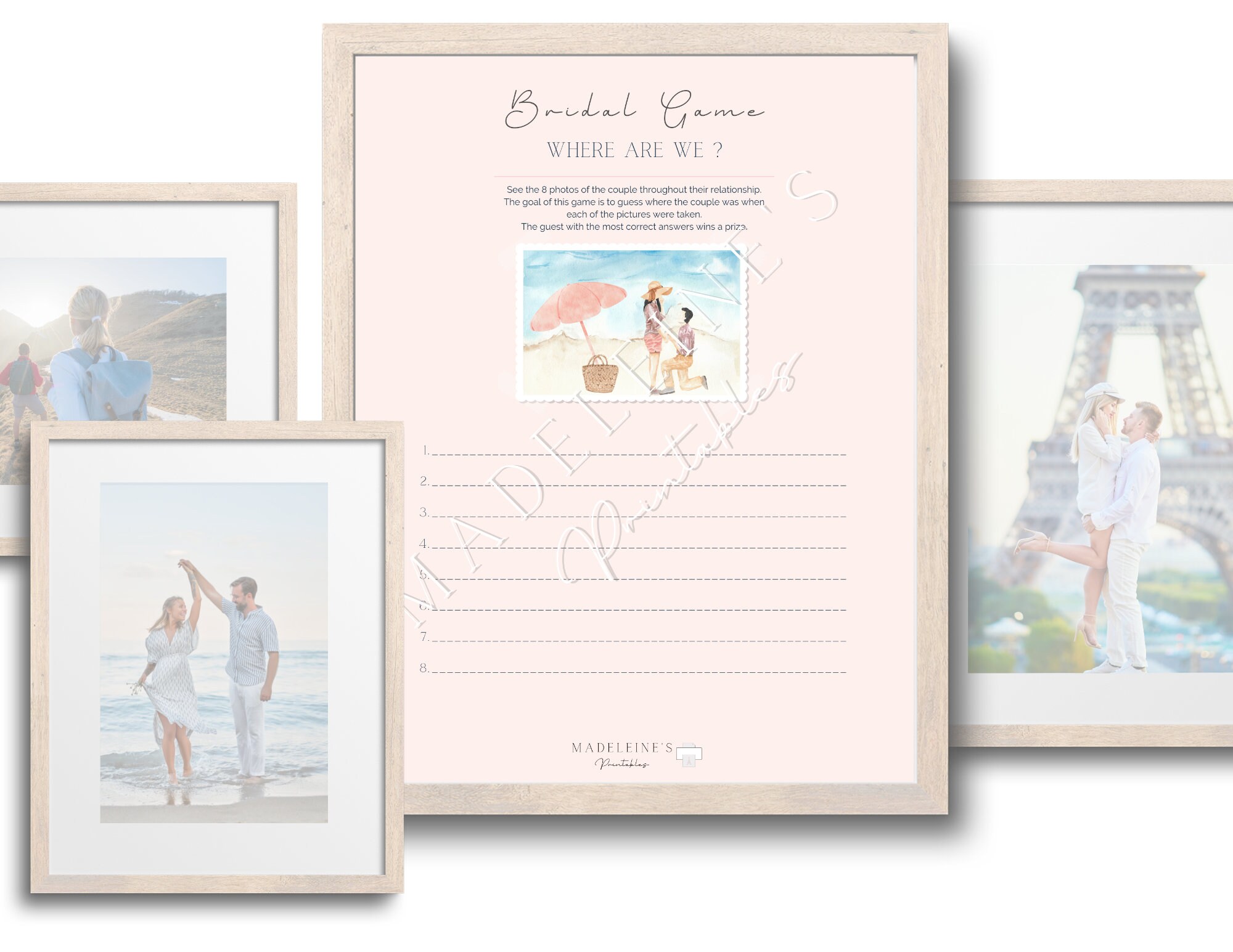 Where Were the Bride and Groom Bridal Shower Game Fun Bride and Groom ...