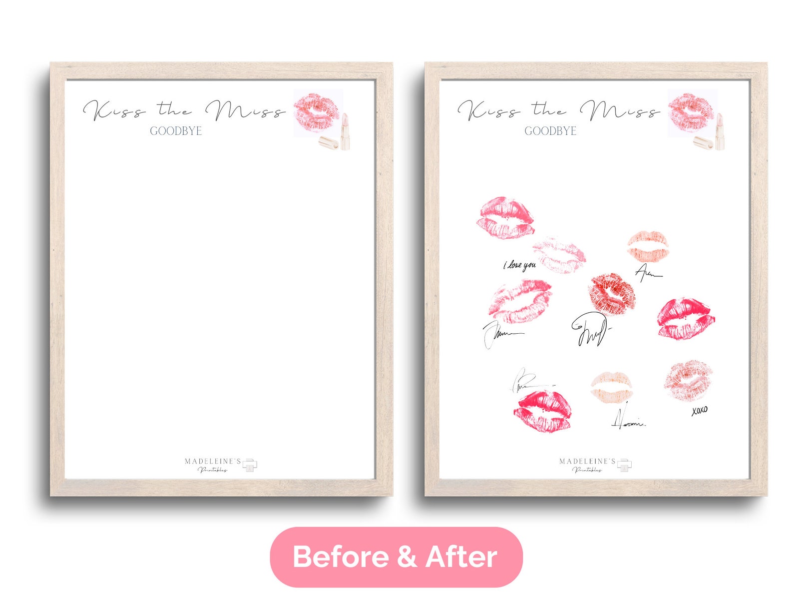 Kiss the Miss Goodbye Game Bachelorette Party Game Bridal Shower Miss ...