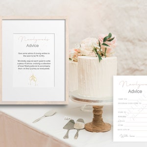 Newlywed Advice and Wishes for Bride and Groom Bridal Shower Game ...
