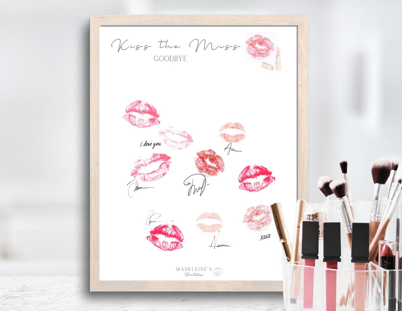 Kiss the Miss Goodbye Game Bachelorette Party Game Bridal Shower Miss ...