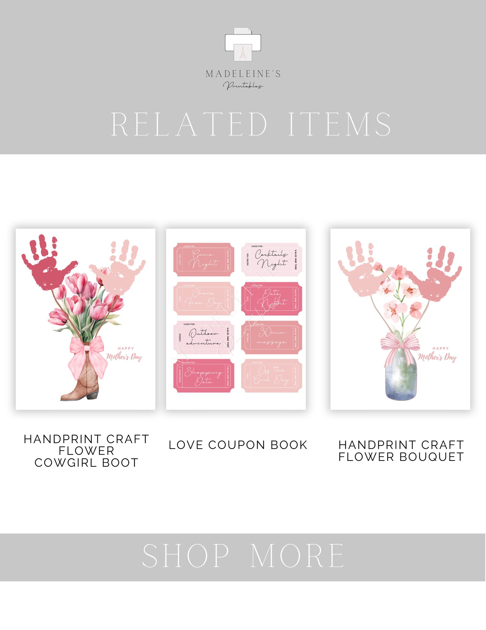 Mother's Day Gift Coupon Book Vouchers for Mom Gift Printable Coupon ...