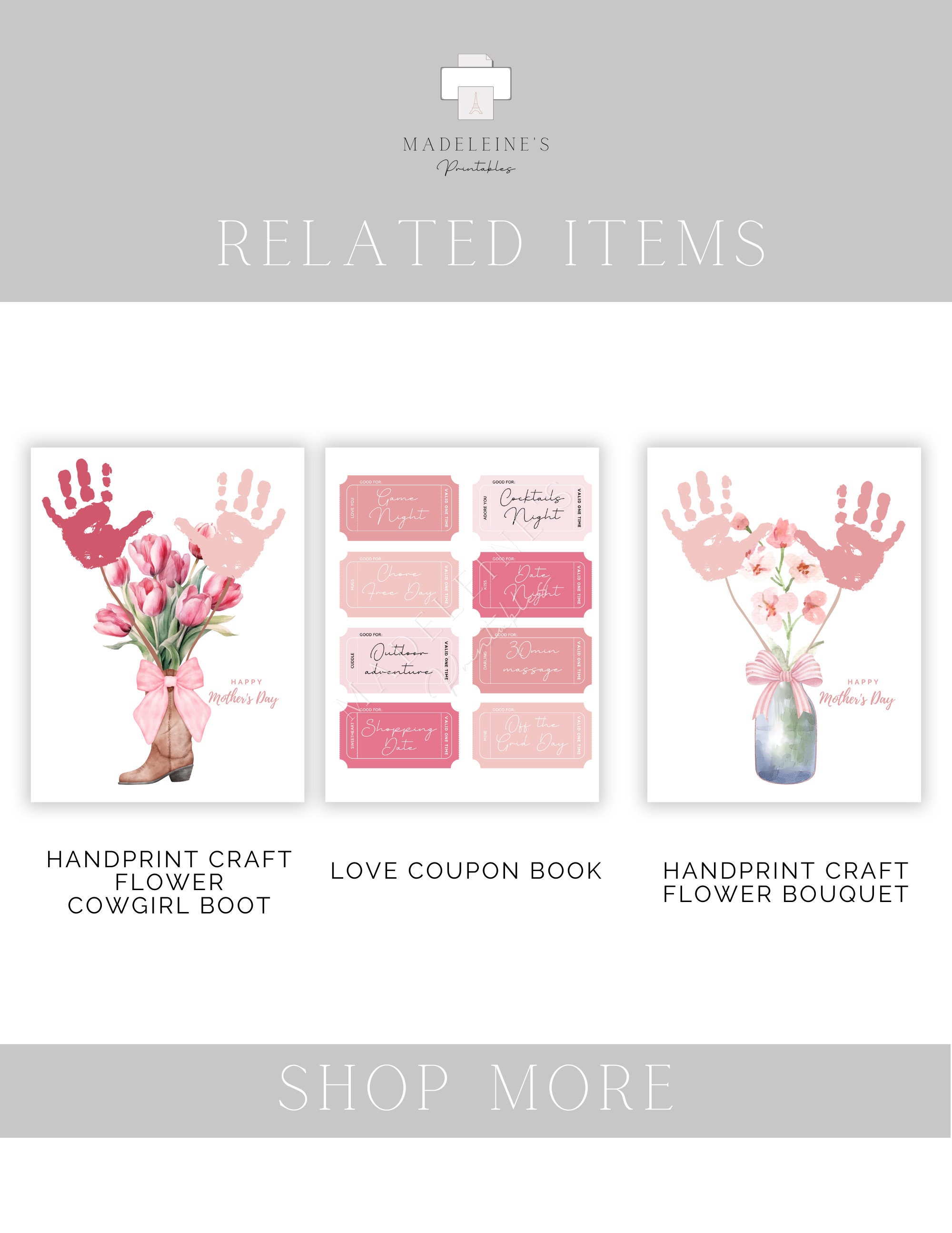 Mother's Day Gift Coupon Book Vouchers for Mom Gift Printable Coupon ...
