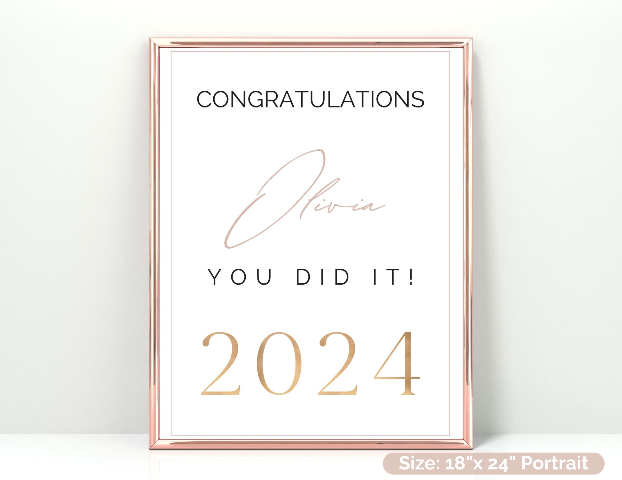 Highschool Graduation 2024 Welcome Sign Custom Name Grad Party Sign ...