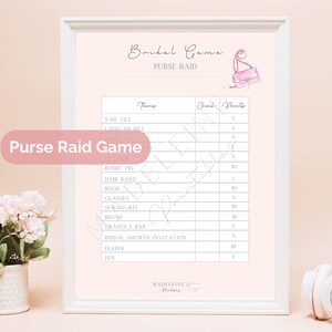 Bridal Shower Game Purse Raid Find What's in Your Purse Fun Bridal ...