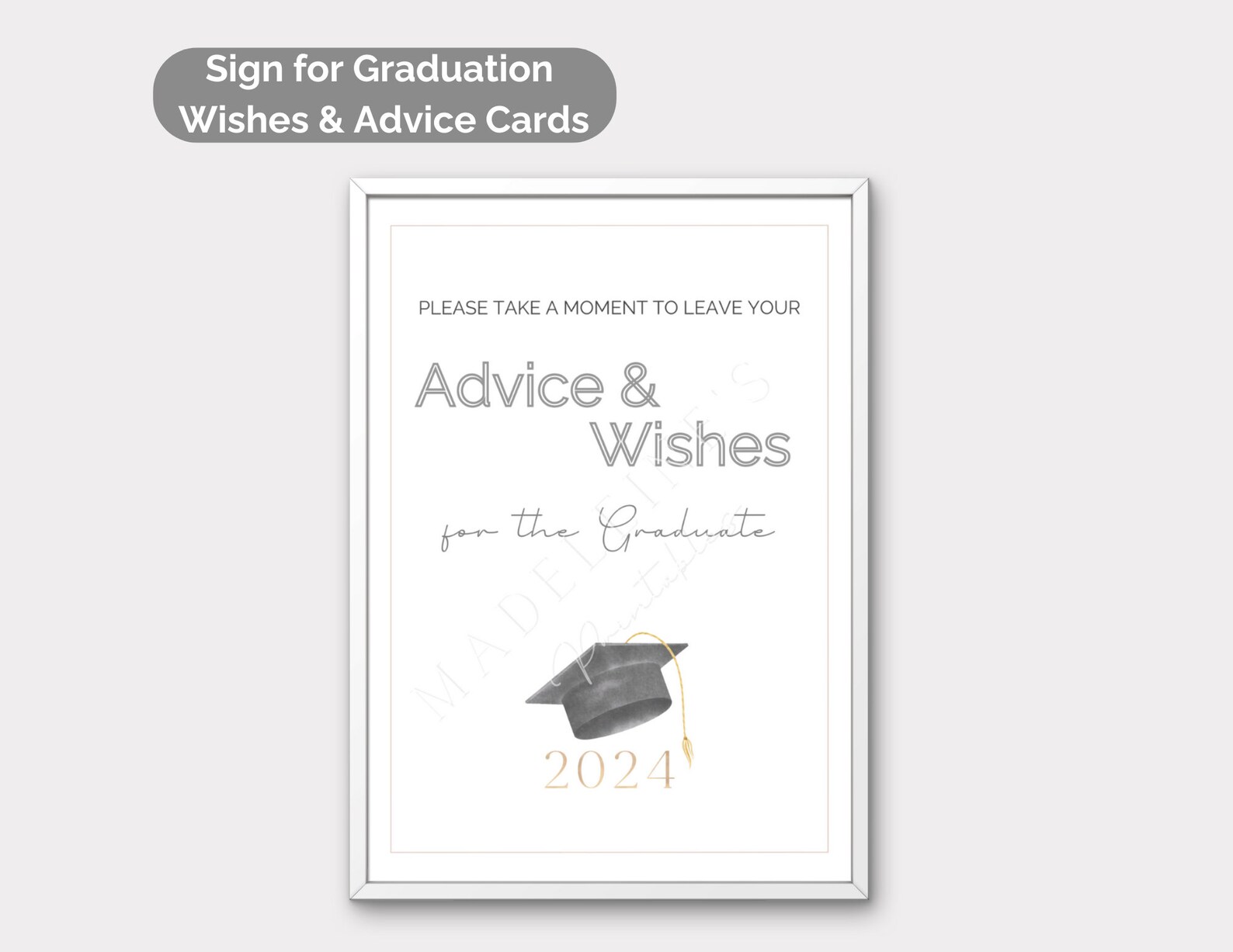 Graduation Wishes and Advice Card Class of 2024 Graduation Keepsake ...
