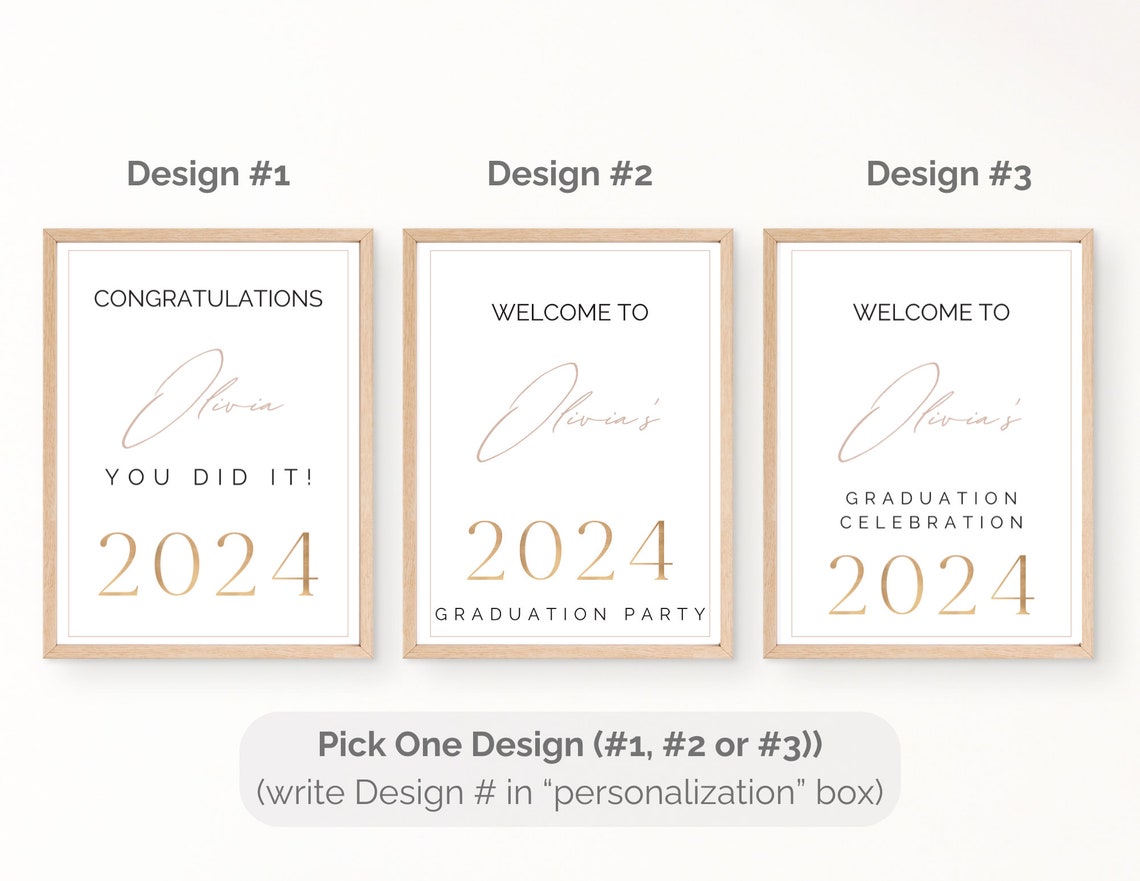 Highschool Graduation 2024 Welcome Sign Custom Name Grad Party Sign ...