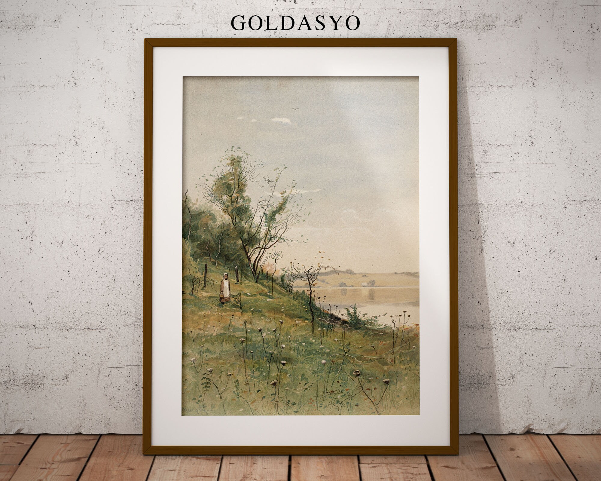Spring Landscape Painting Lake View Nature Art Decor Spring Print Home ...