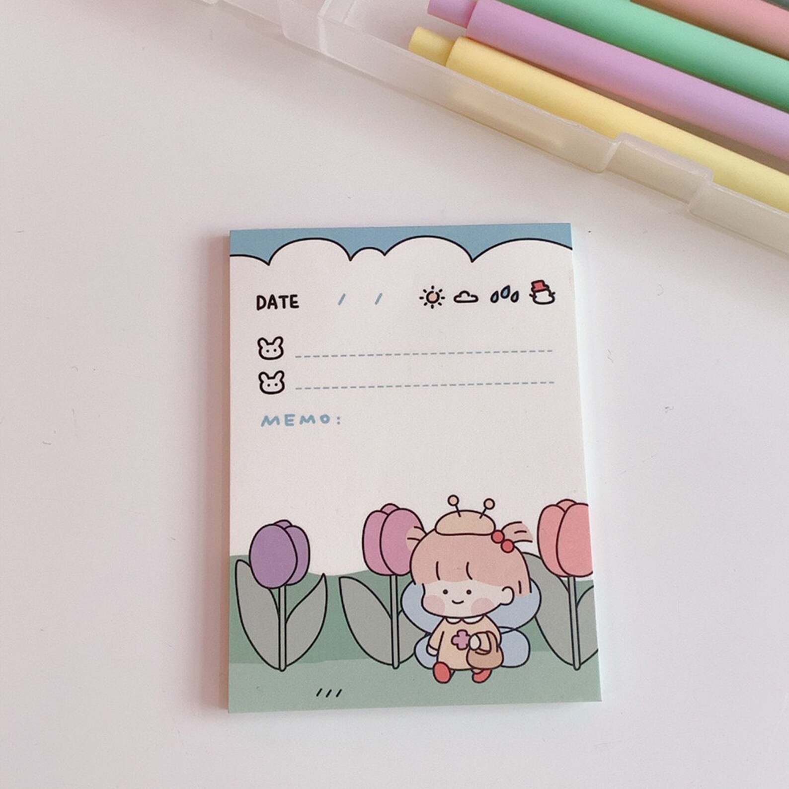 Kawaii Girl Notepads Kawaii Stationery Back to School Cute Memo Pads - Etsy