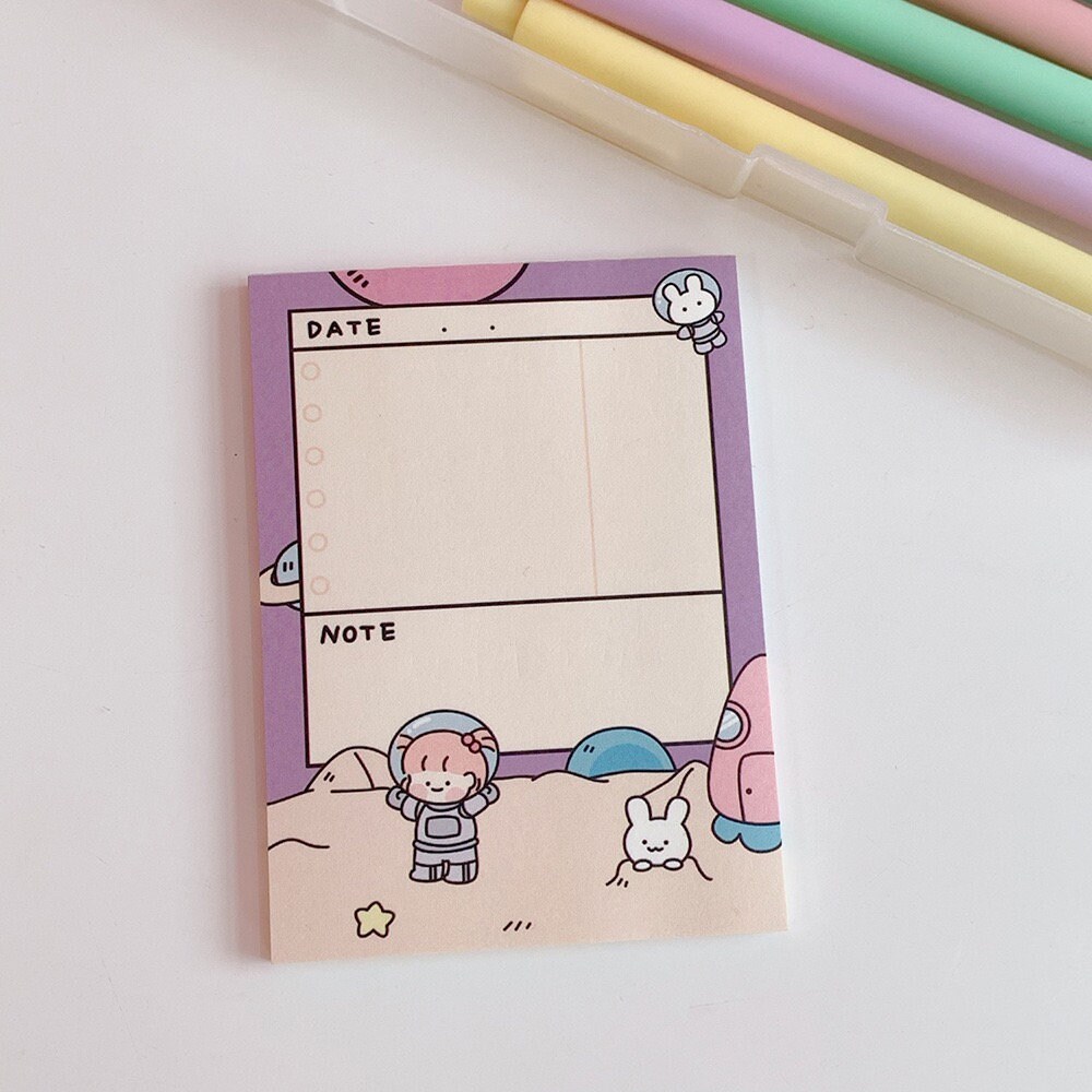 Kawaii Girl Notepads Kawaii Stationery Back to School - Etsy