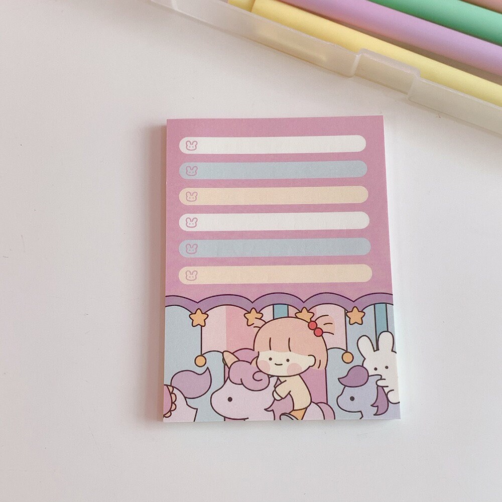 Kawaii Girl Notepads Kawaii Stationery Back to School - Etsy