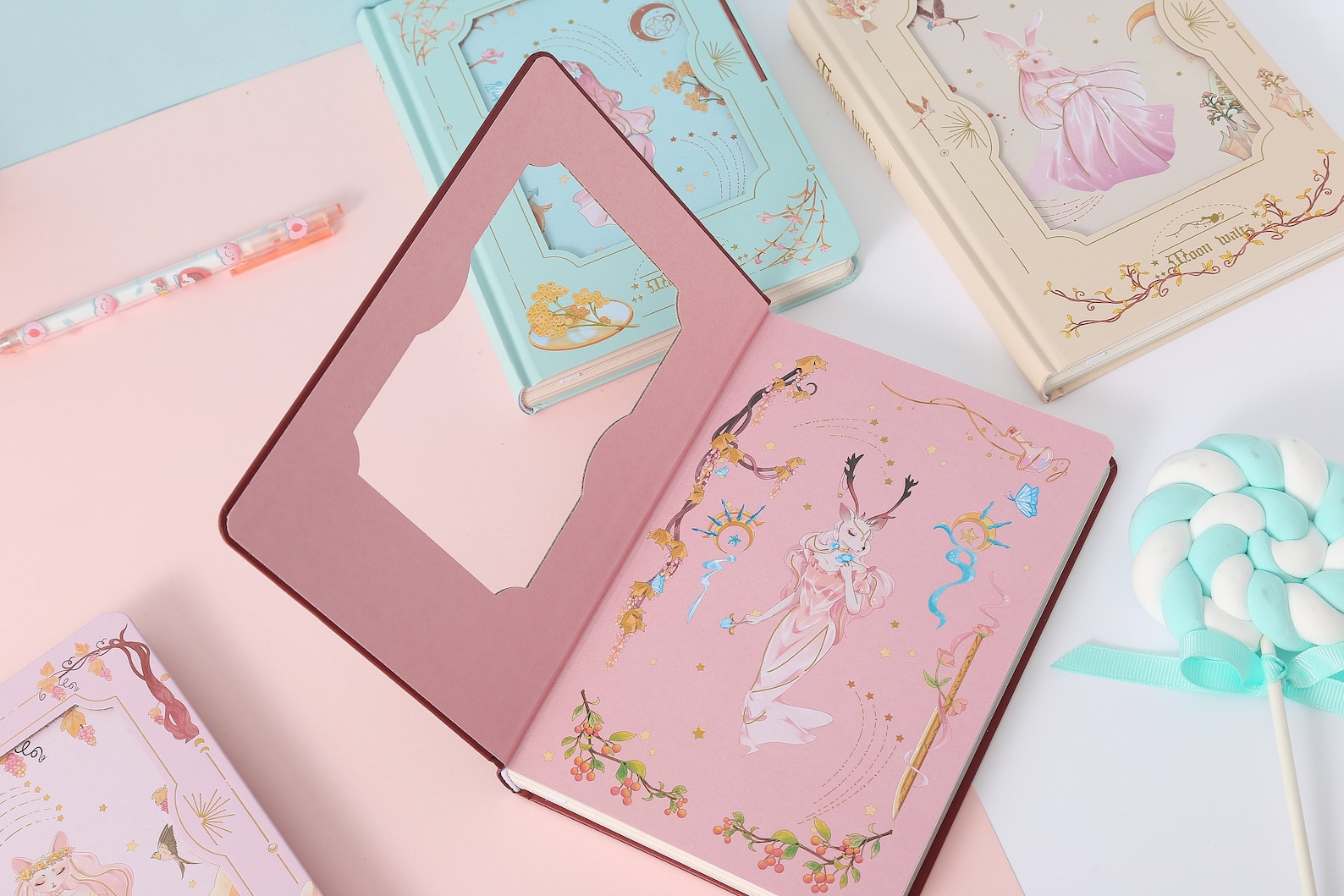 Kawaii Moon Waltz Hollow Carved Hardcover Notebook - DIY Journal ...