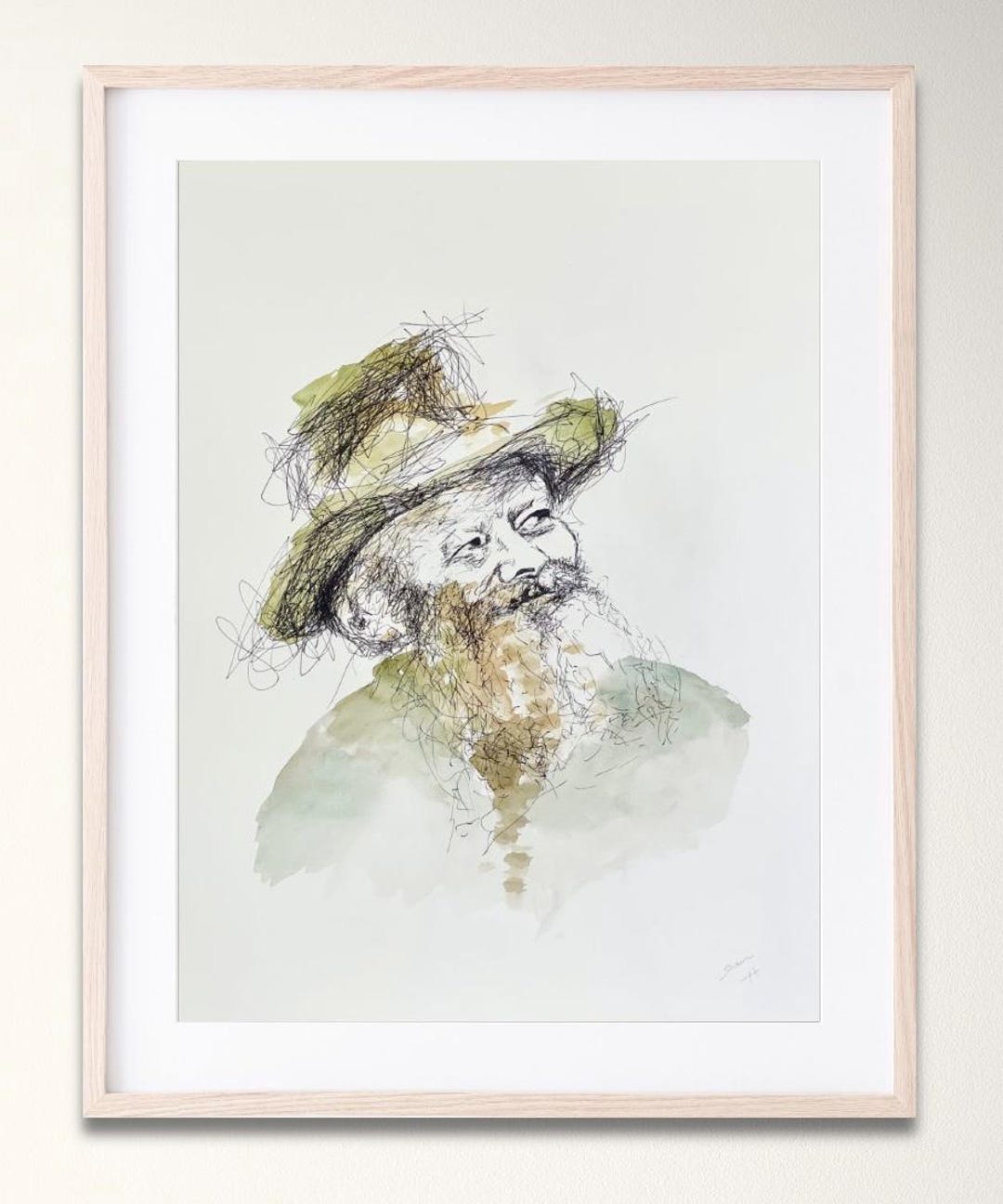 Lubavitcher Rebbe Wall Art | Jewish Abstract Art Print | Living Room ...