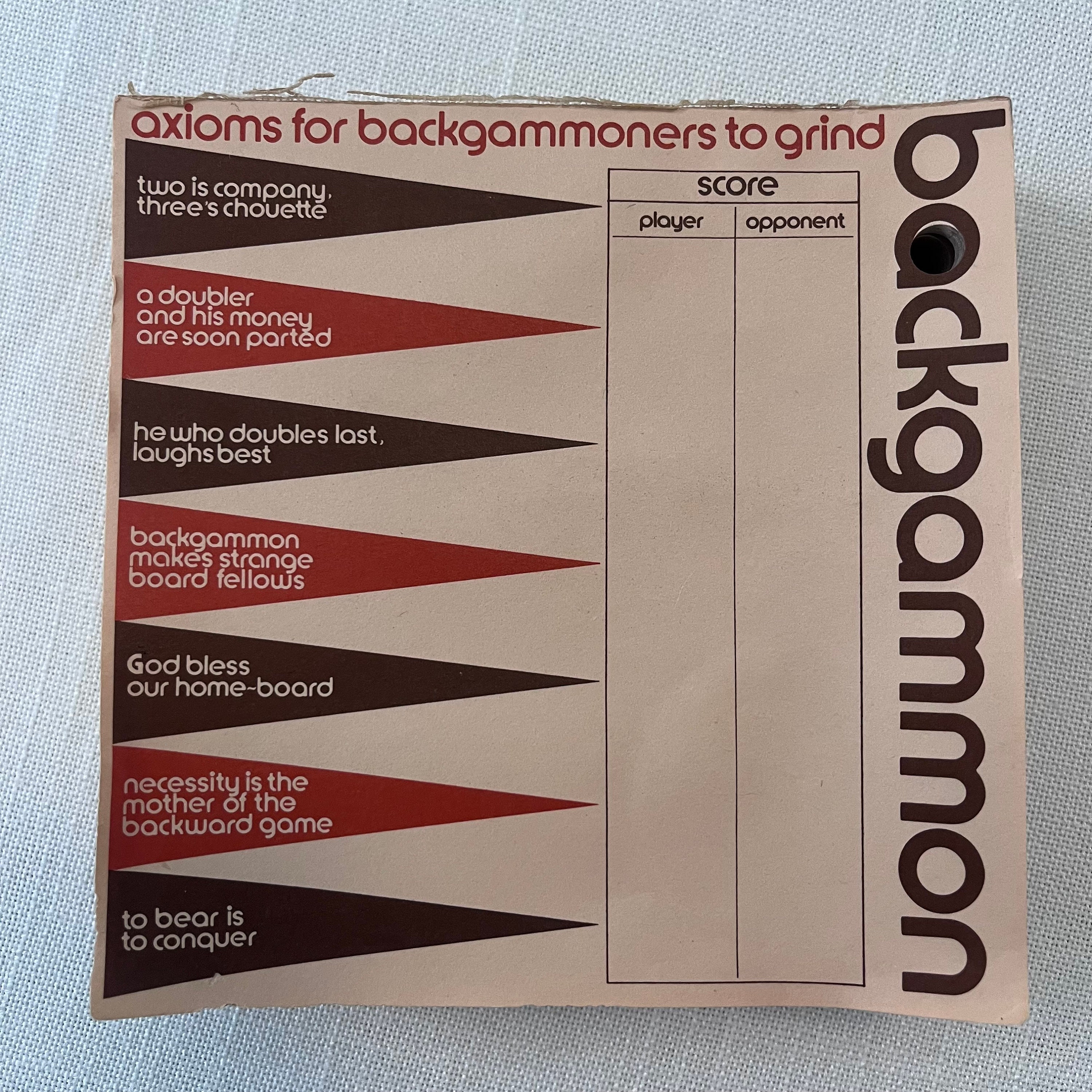 MCM Backgammon Score Sheets - Etsy