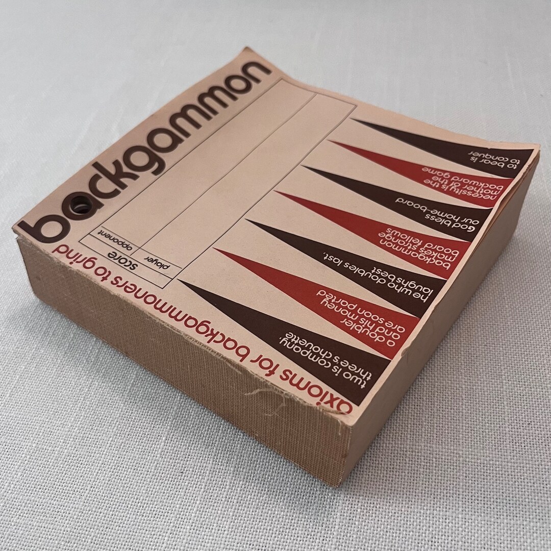 MCM Backgammon Score Sheets - Etsy