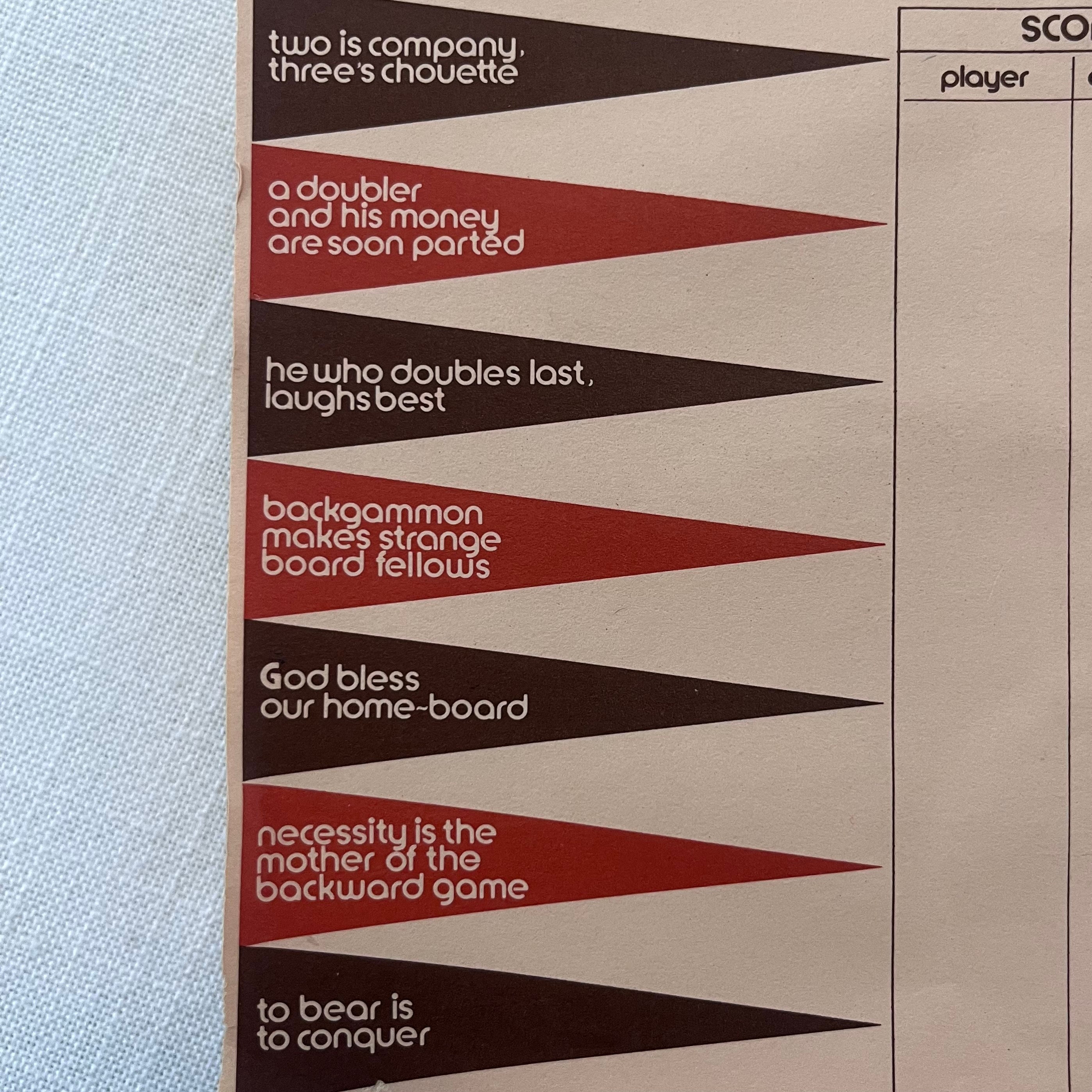 MCM Backgammon Score Sheets - Etsy
