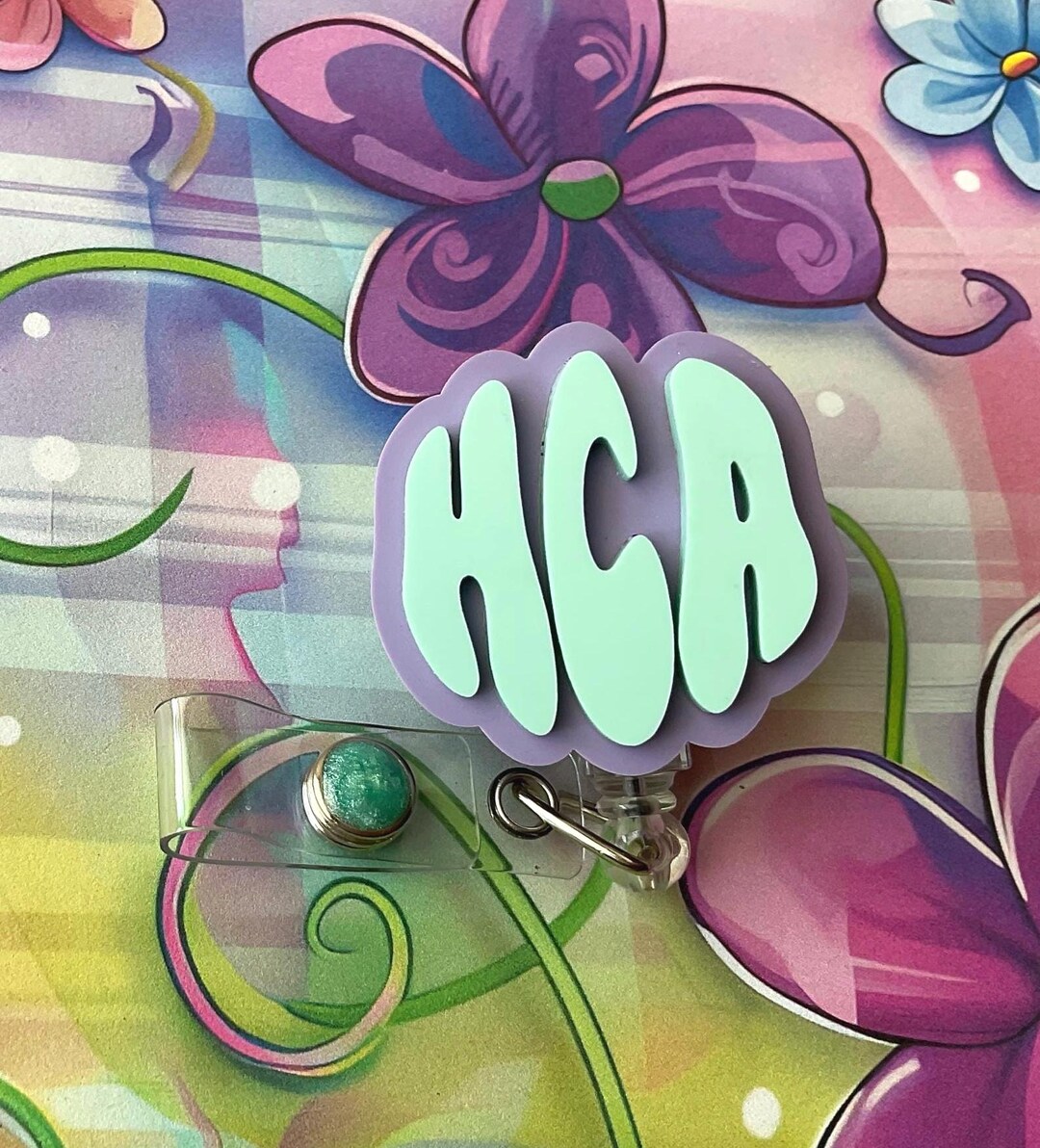 Nurse ID Badge Reel,hca Id Card Holder,health Care Aide Badge Holder ...